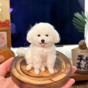 Mini Felt Wool Dog,felt Wool Crafts, Felt Miniature, Small Felt ...