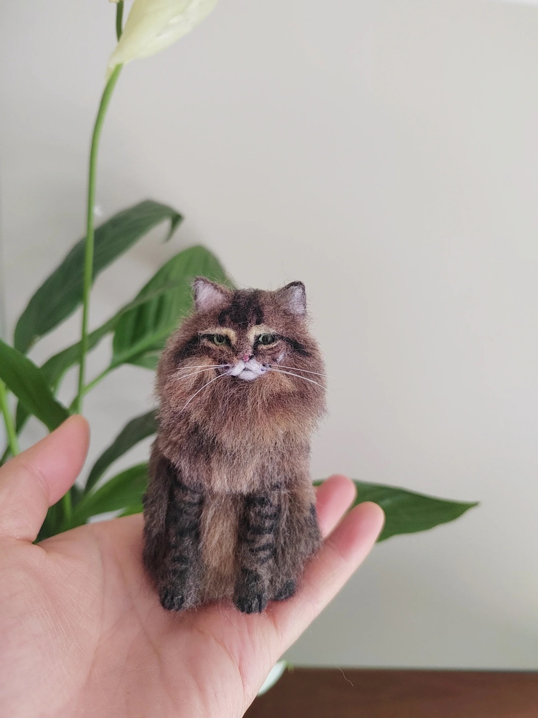 Mini Felted Wool Cat,felted Wool Crafts,felted Miniature,small Felted ...