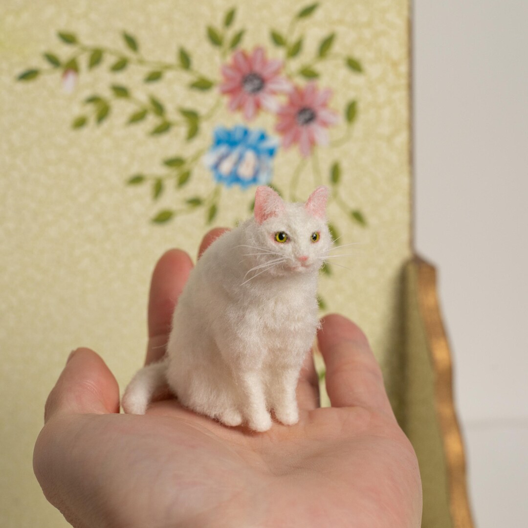 Custom Needle Felted Cat Figurine|custom Wool Felting Cat Portrait ...