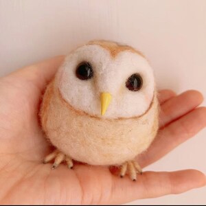 Mini Needle Felted Owl,felted Animal Sculpture,felt Owl Ornament,family ...