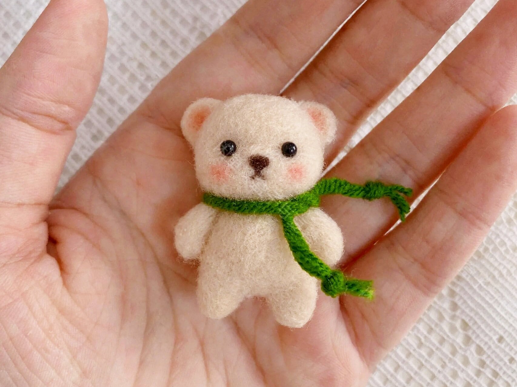 Needle Felted Teddy Bearteddy Bearfelted Wool Craftsfelted - Etsy