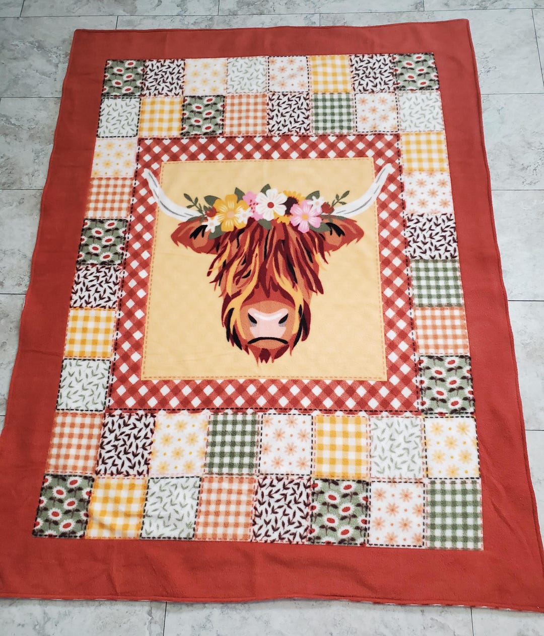 Highlander Cow Double Layered Fleece Throw Blanket - Etsy