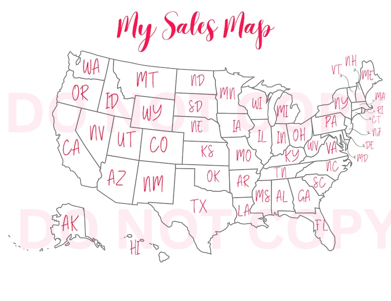 Map Sales Tracker by State, USA Small Business Tracker - Etsy