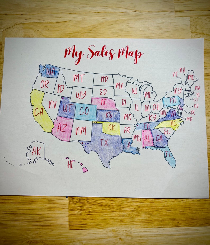 Map Sales Tracker by State, USA Small Business Tracker - Etsy