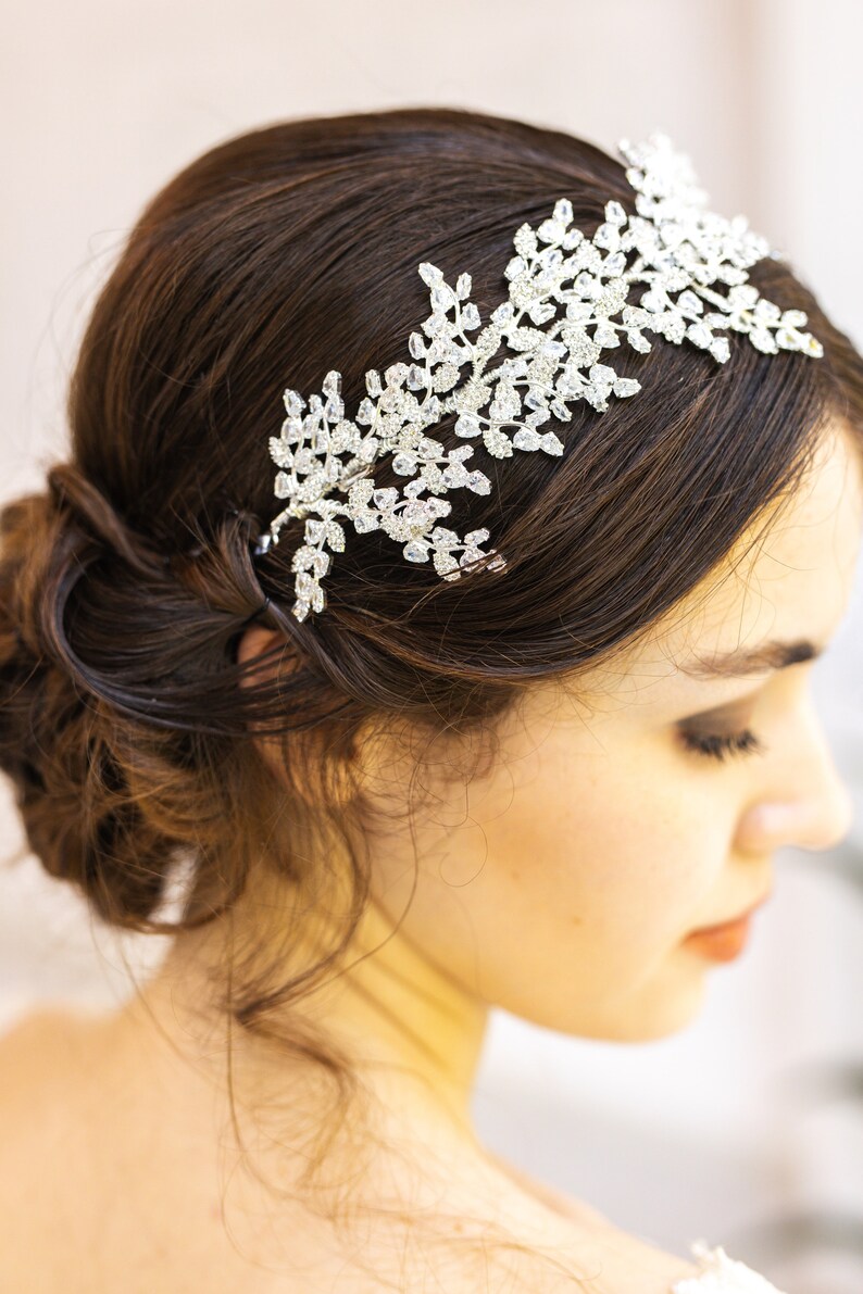 Leaf and Pearl Bridal Headband, Bridal Wedding Headband Tiara, Bridal ...