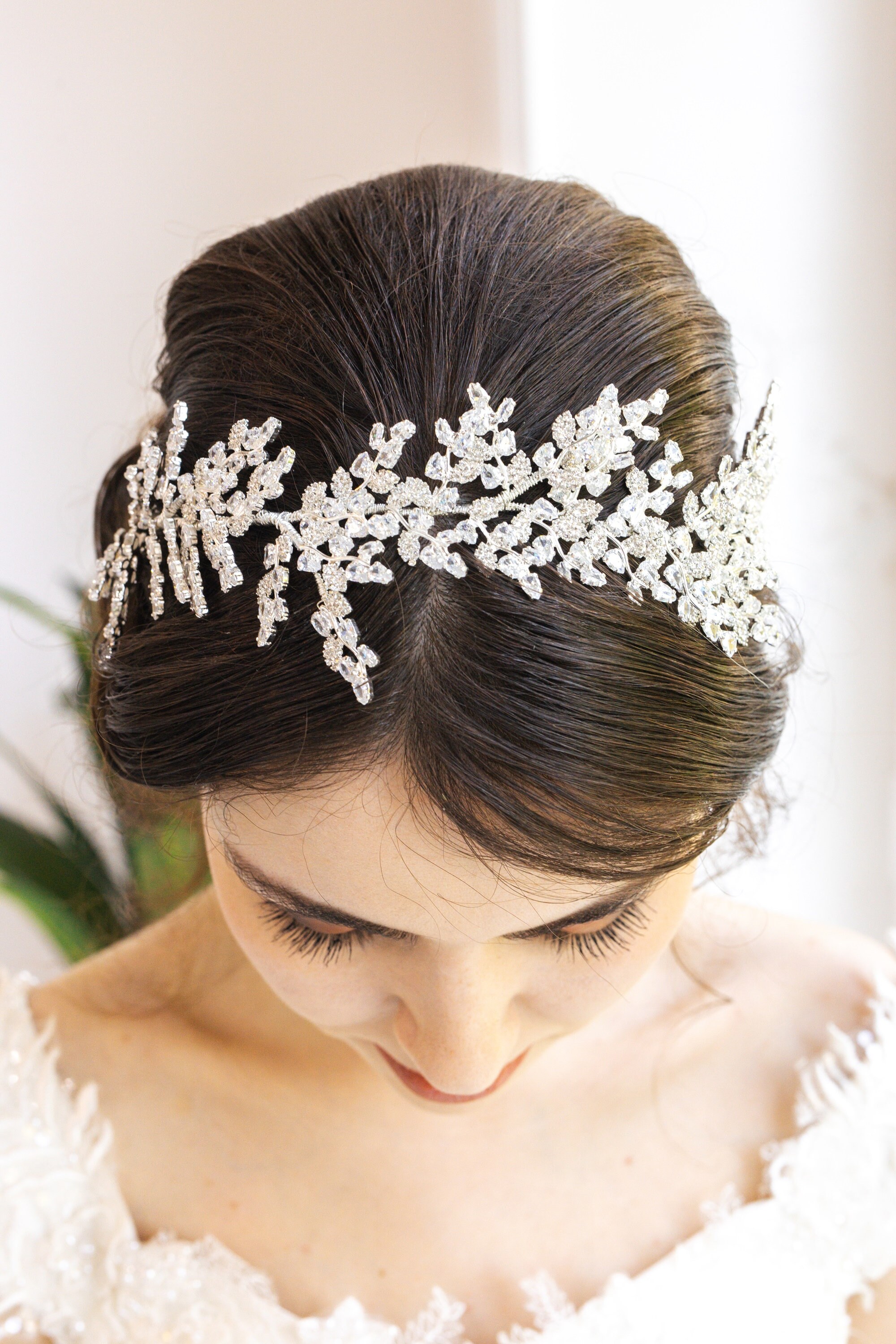 Leaf and Pearl Bridal Headband, Bridal Wedding Headband Tiara, Bridal ...