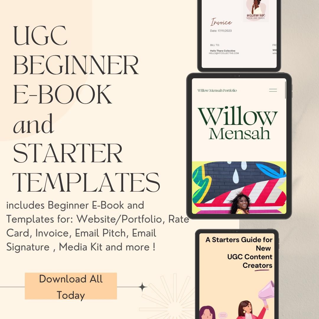 Ultimate UGC Success Starter Pack - Beginner Ebook and Starter Guide ...
