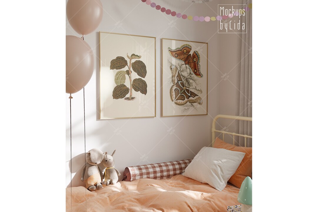 Boho Wood Frame Mockup Set: Printable Art & Poster Display (digital ...