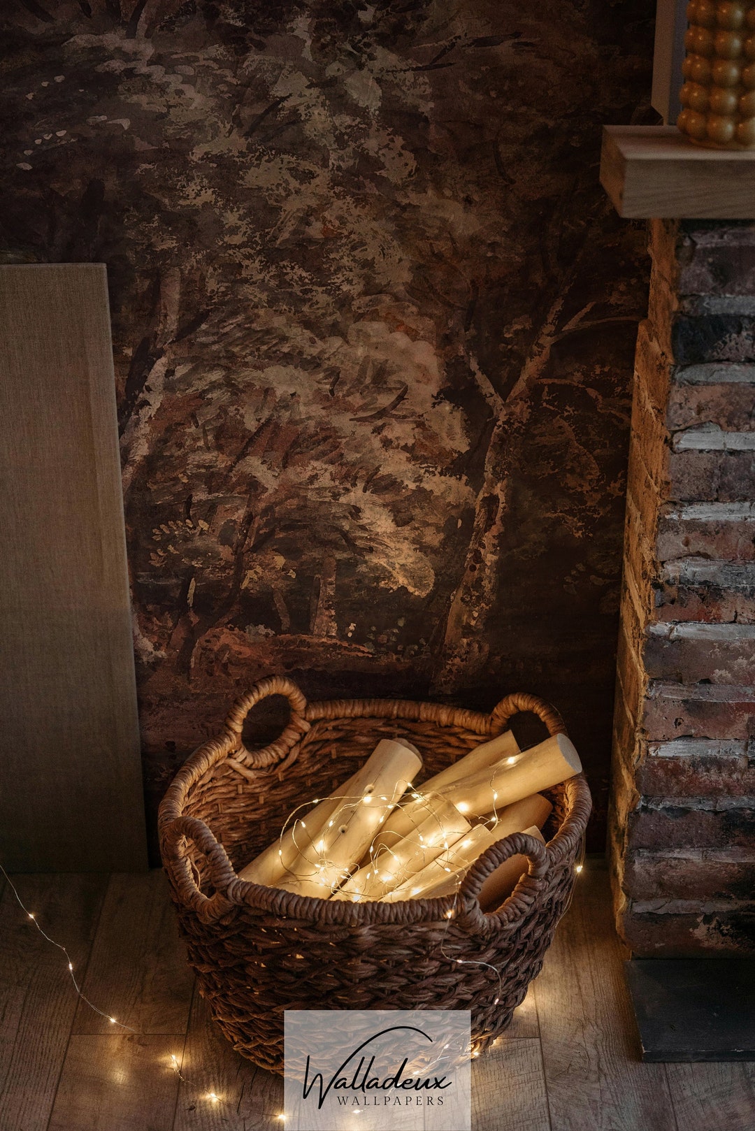 Dark Aesthetic Forest Removable Wall Decoration, Murky Trees Wallpaper ...