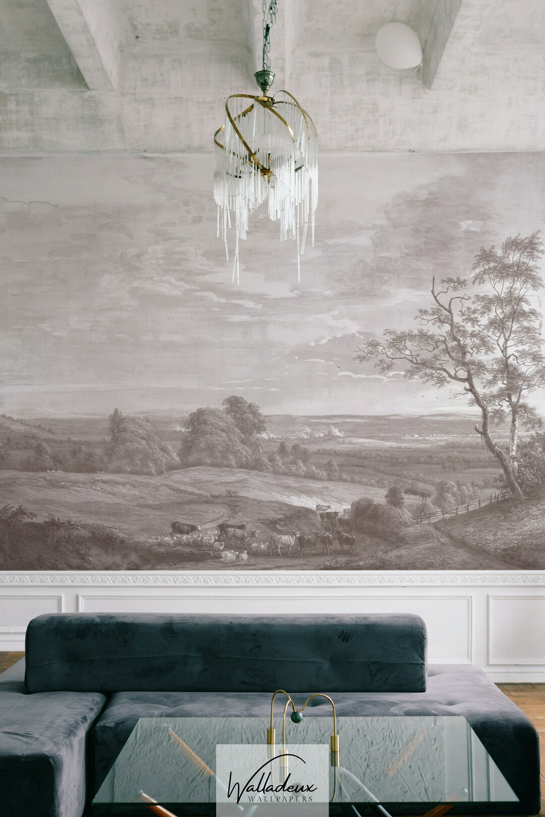 Retro Landscape Removable Wall Mural Temporary Roll 05 - Etsy Retro Landscape Removable Wall Mural Temporary Roll 05 - Etsy