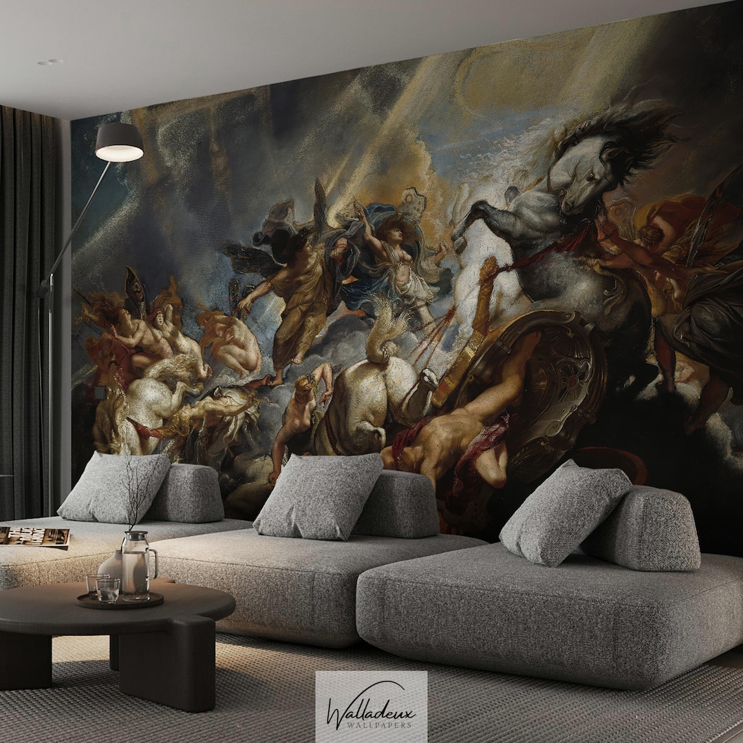 Vintage Baroque Wallpaper Mural, the Fall of Phaeton Painting 165 - Etsy