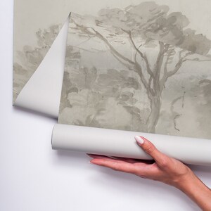 Stylish Forest Removable Wall Mural for Elegant Accent Wall 02 - Etsy