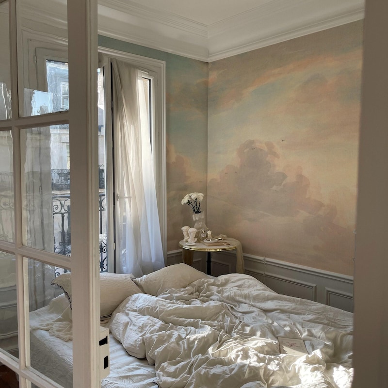 Vintage Clouds Wallpaper - Etsy