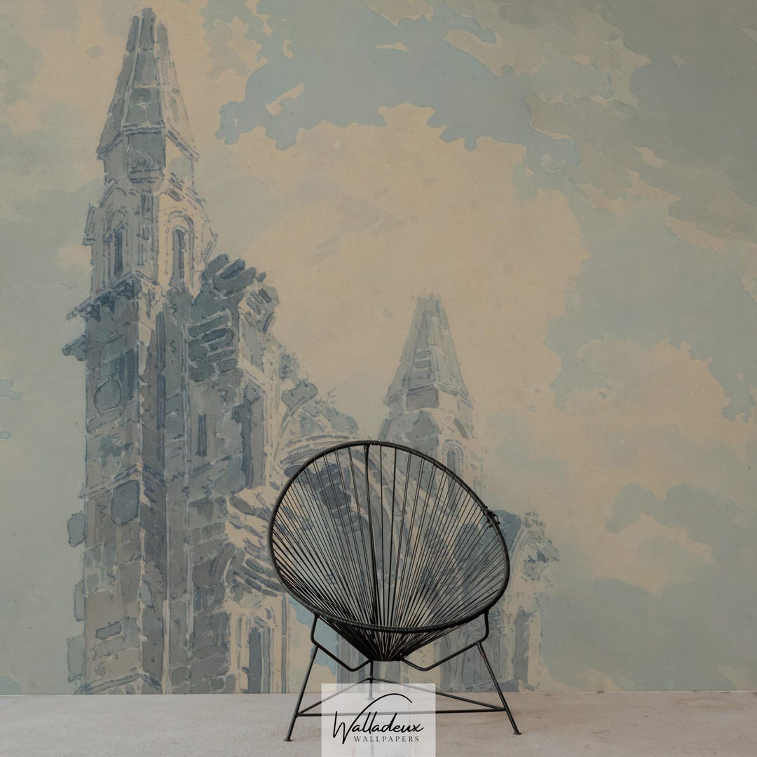 St Andrews Cathedral Ruins Wallpaper – Vintage Scenic Peel and Stick ...