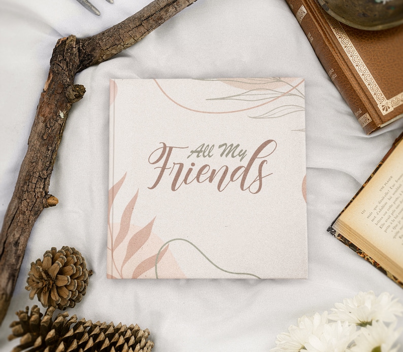 Friendship Memorie Book Adults: Hardcover Friend Book for Capturing ...
