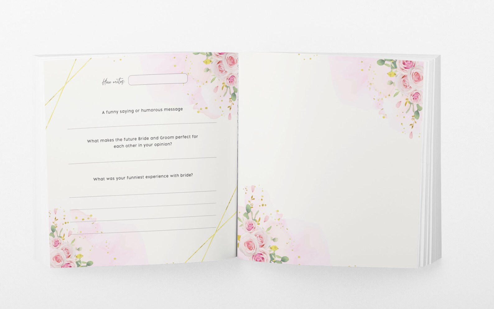 Bachelorette Guest Book Bridal Shower Keepsake for Memorable Hen ...