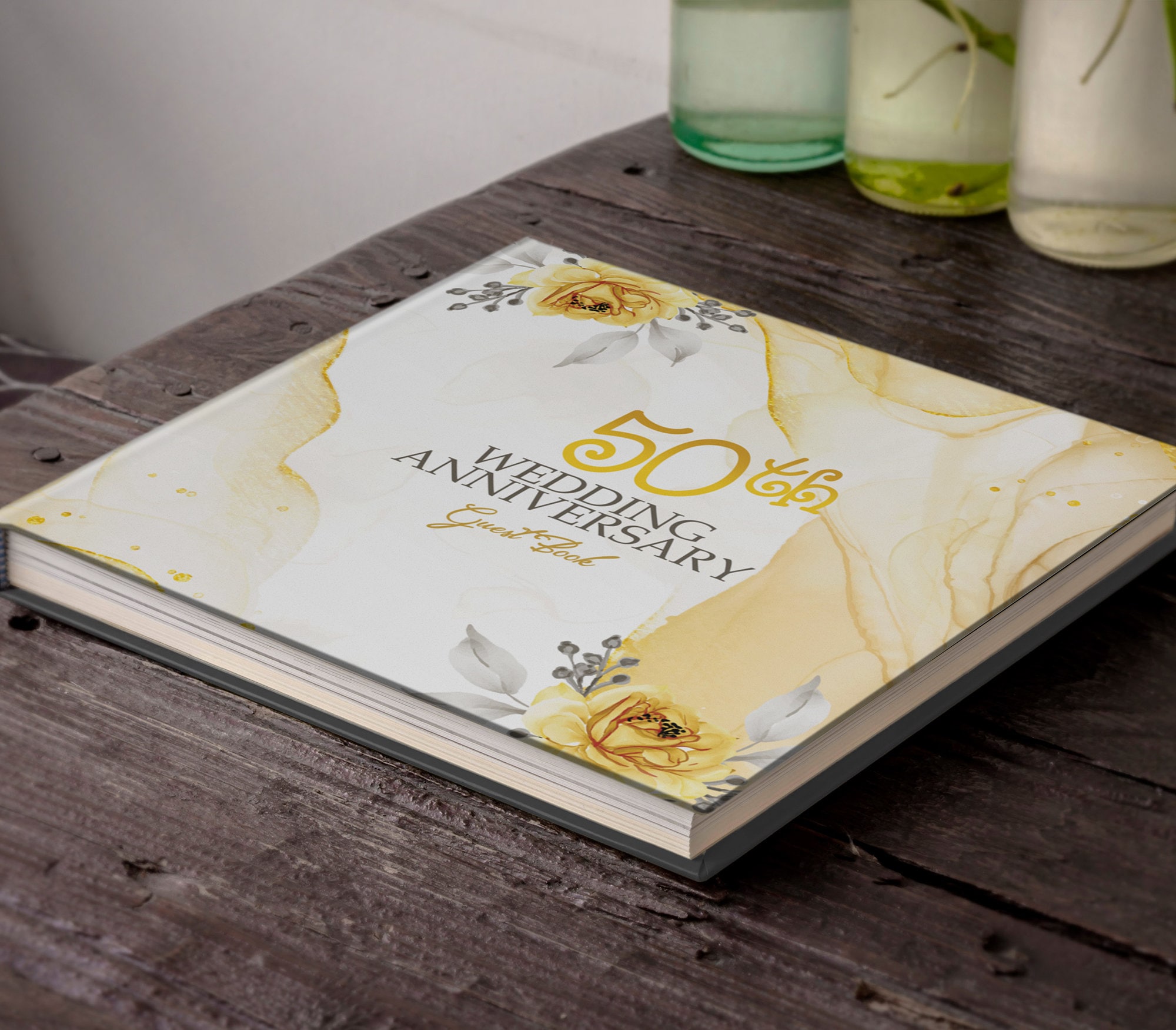 50th Anniversary Guest Book Golden Wedding Anniversary Memory Book 50th ...