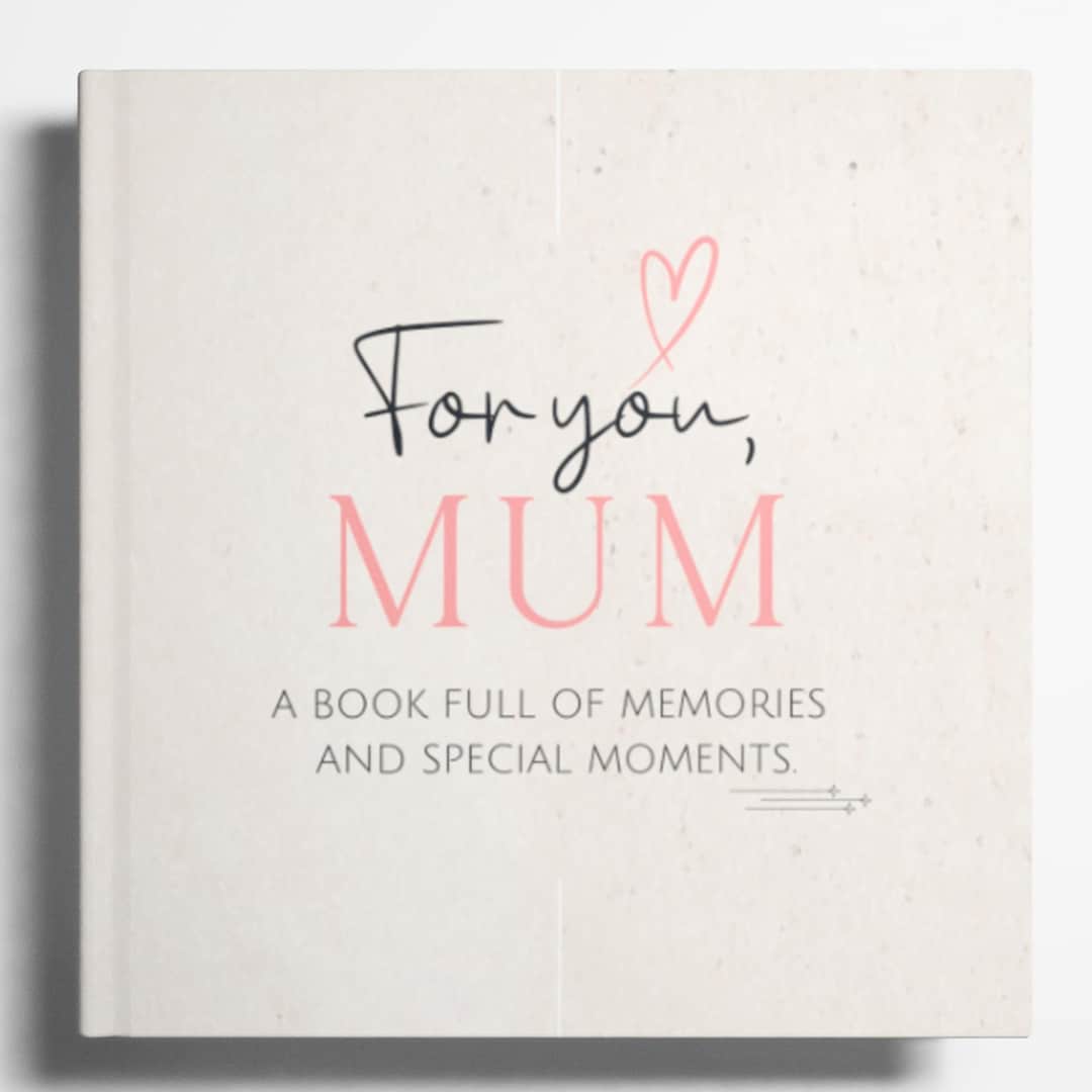 Personalized Mum Memory Book - Mother Daughter Gift, Custom Mother Son ...