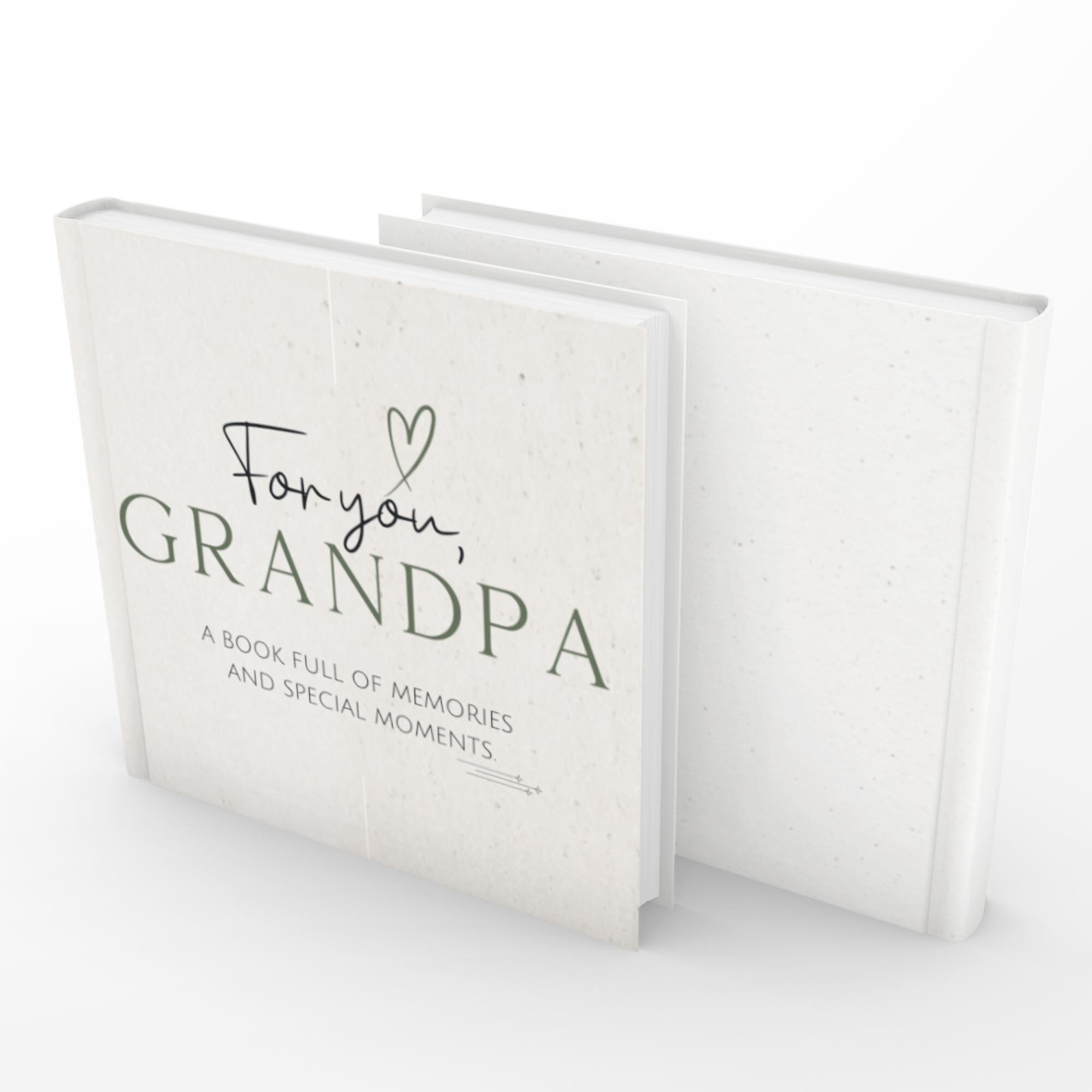 Personalized Grandpa Memory Book - Granddad Grandchild Gift, Custom ...