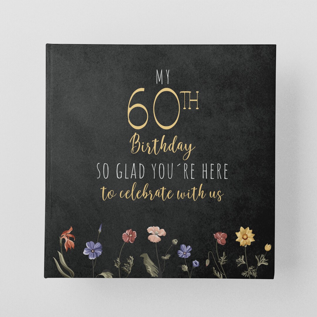 60th Birthday Guest Book - 60th Birthday Gift for Him and Her - 60th ...