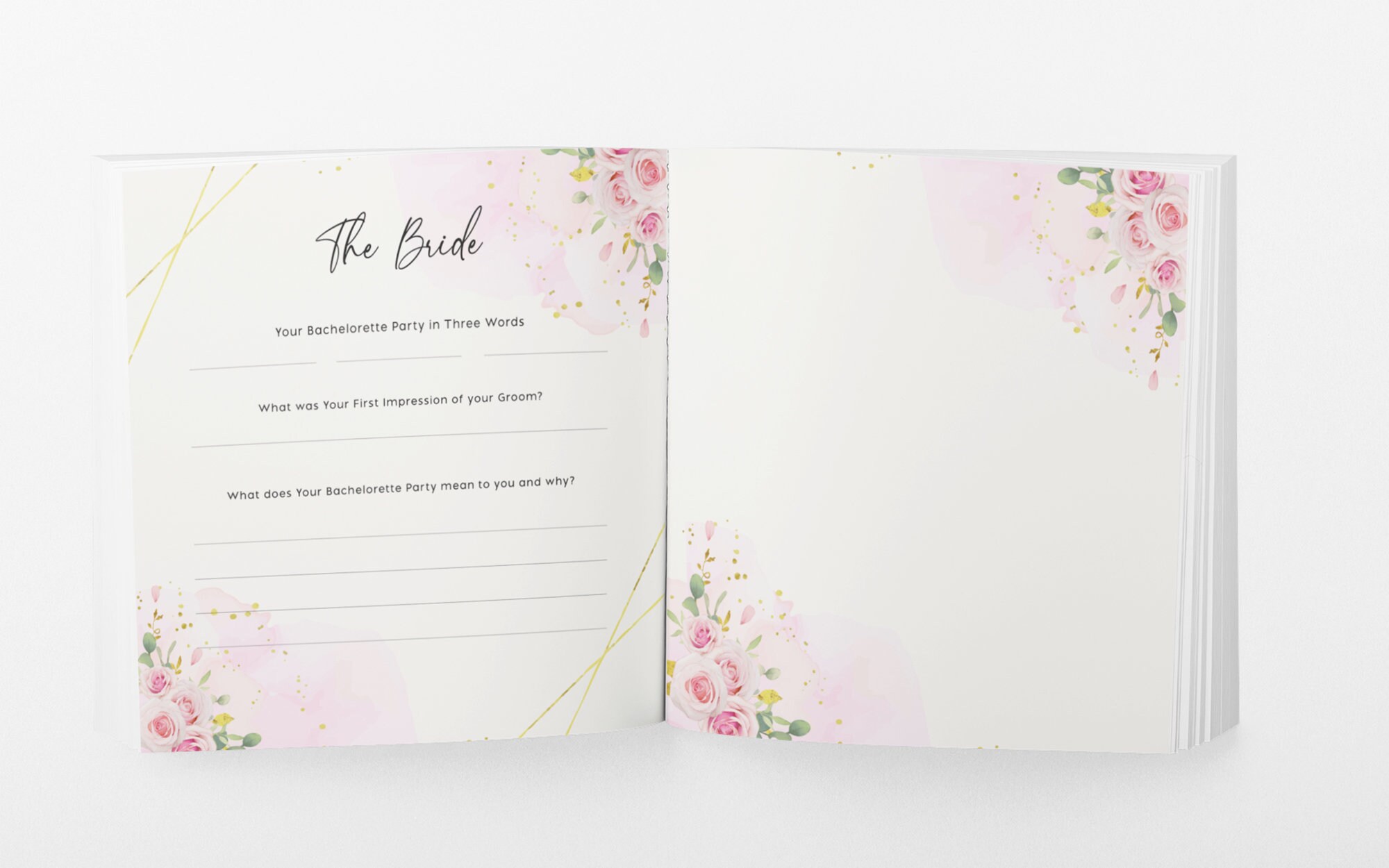 Bachelorette Guest Book Bridal Shower Keepsake for Memorable Hen ...