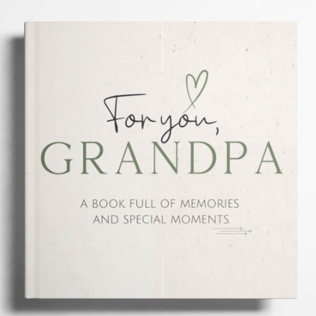 Personalized Grandpa Memory Book - Granddad Grandchild Gift, Custom ...