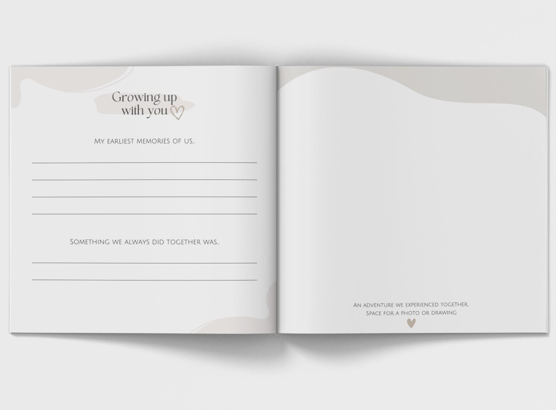 Personalized Mum Memory Book Mother Daughter Gift, Custom Mother Son ...