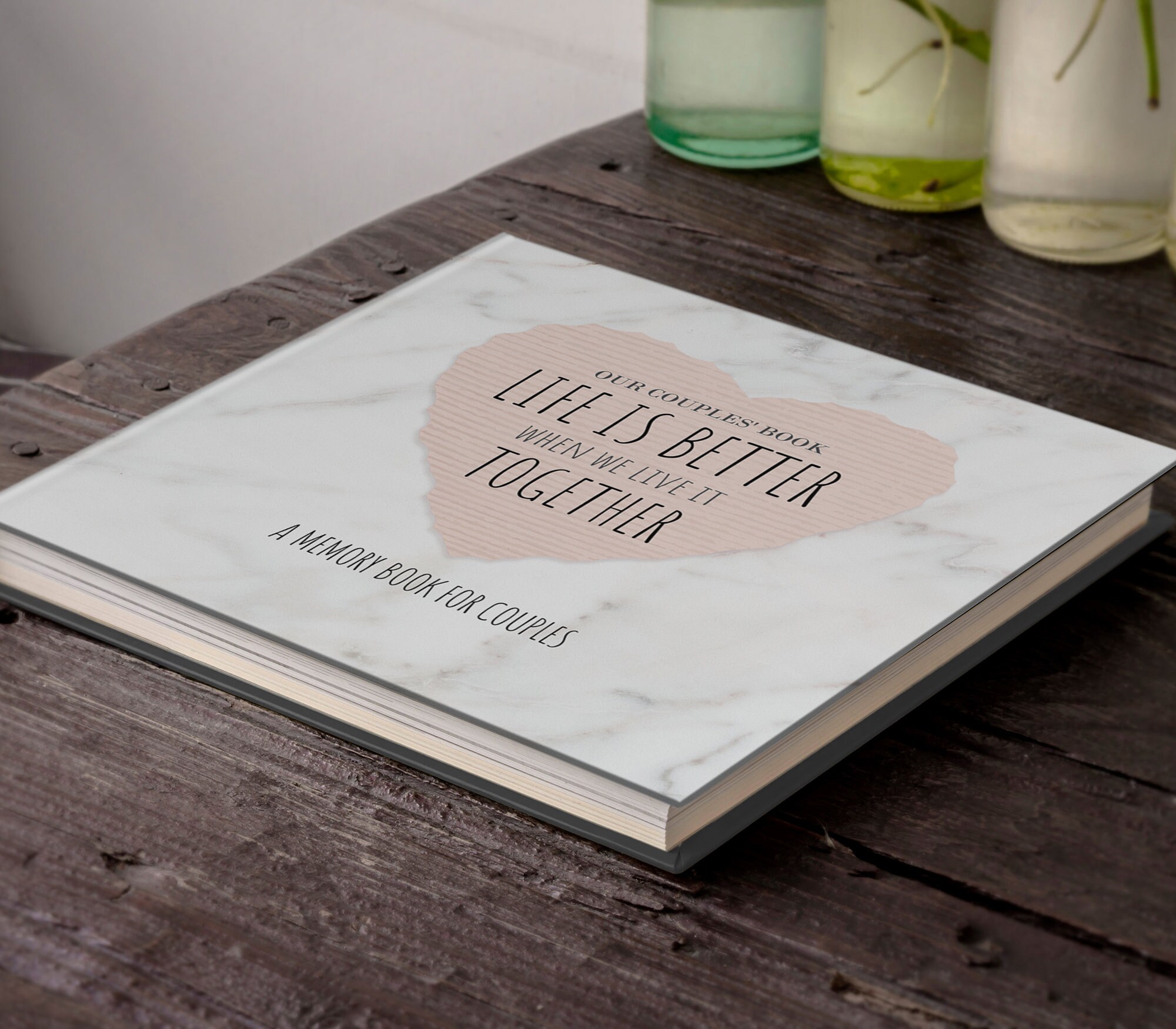 Hardcover Couple Memory Book - Perfect Gift for Her and Him I Gift Idea ...