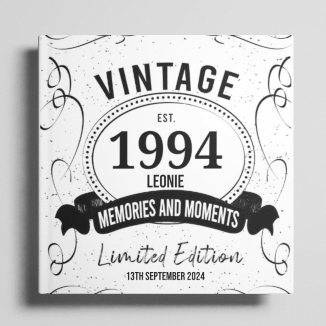 Personalized Birthday Guest Book Gift Man or Woman - Custom Birthday ...