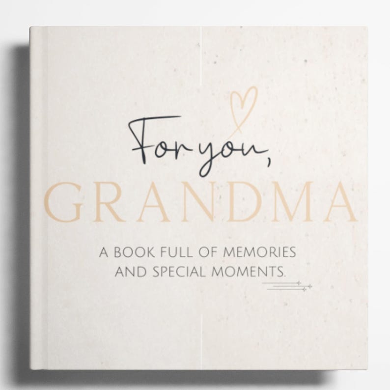 Personalized Grandma Memory Book - Grandmother Grandchild Gift, Custom ...