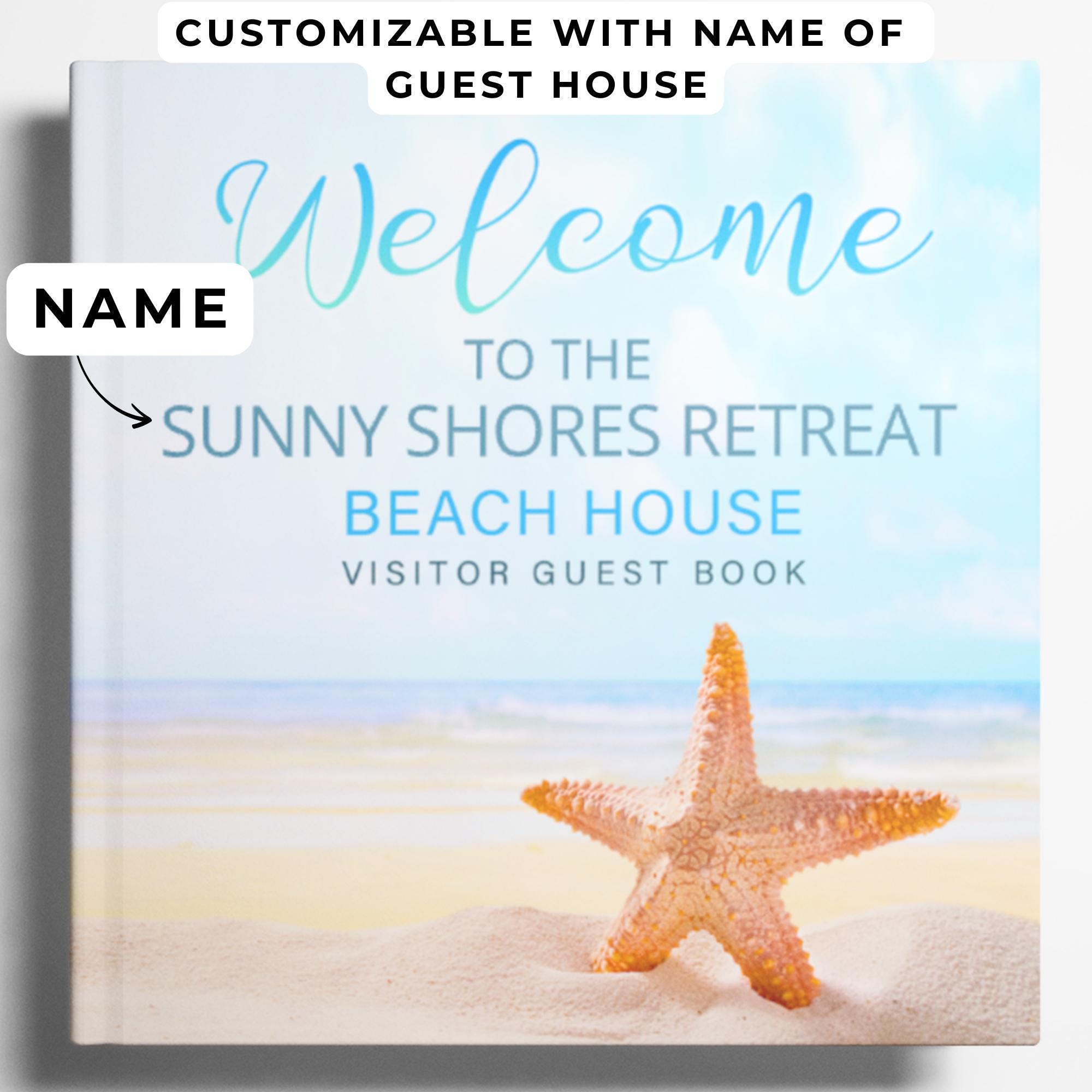 Personalized Beach House Guest Book: Coastal Airbnb Welcome Book - Etsy