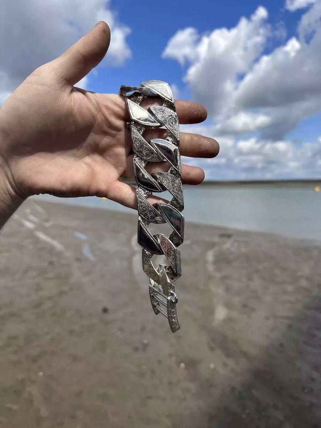 Silver Chaps Curb Bracelet Men’s Gents Heavy Solid 38mm Old School - Etsy