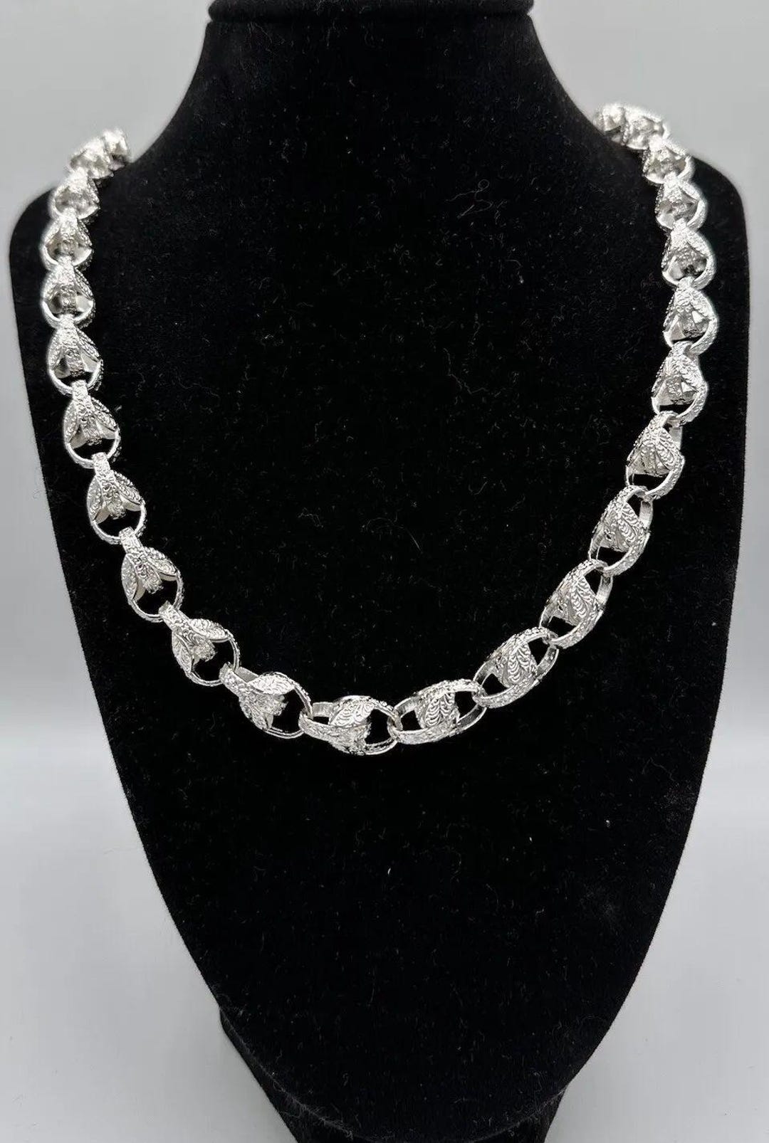 Sterling Silver Mens Tulip Chain 10mm Heavy Gents Woman’s Full Pattern ...