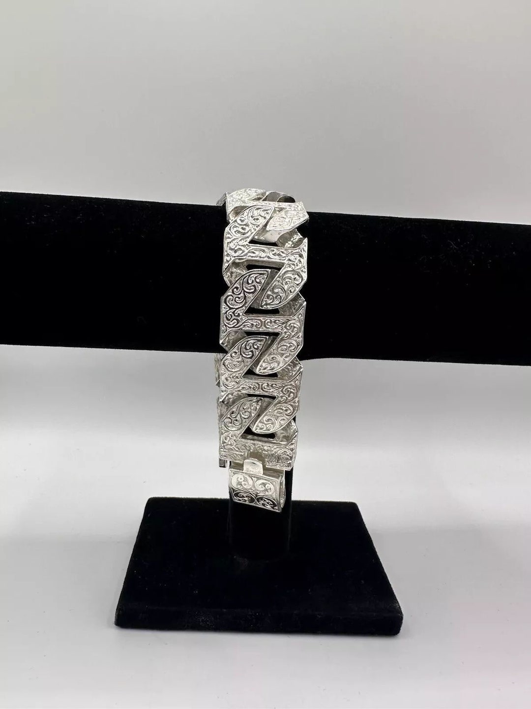 Sterling Silver Men’s Bracelet Chaps Huge Z Link Gents Heavy Solid ...
