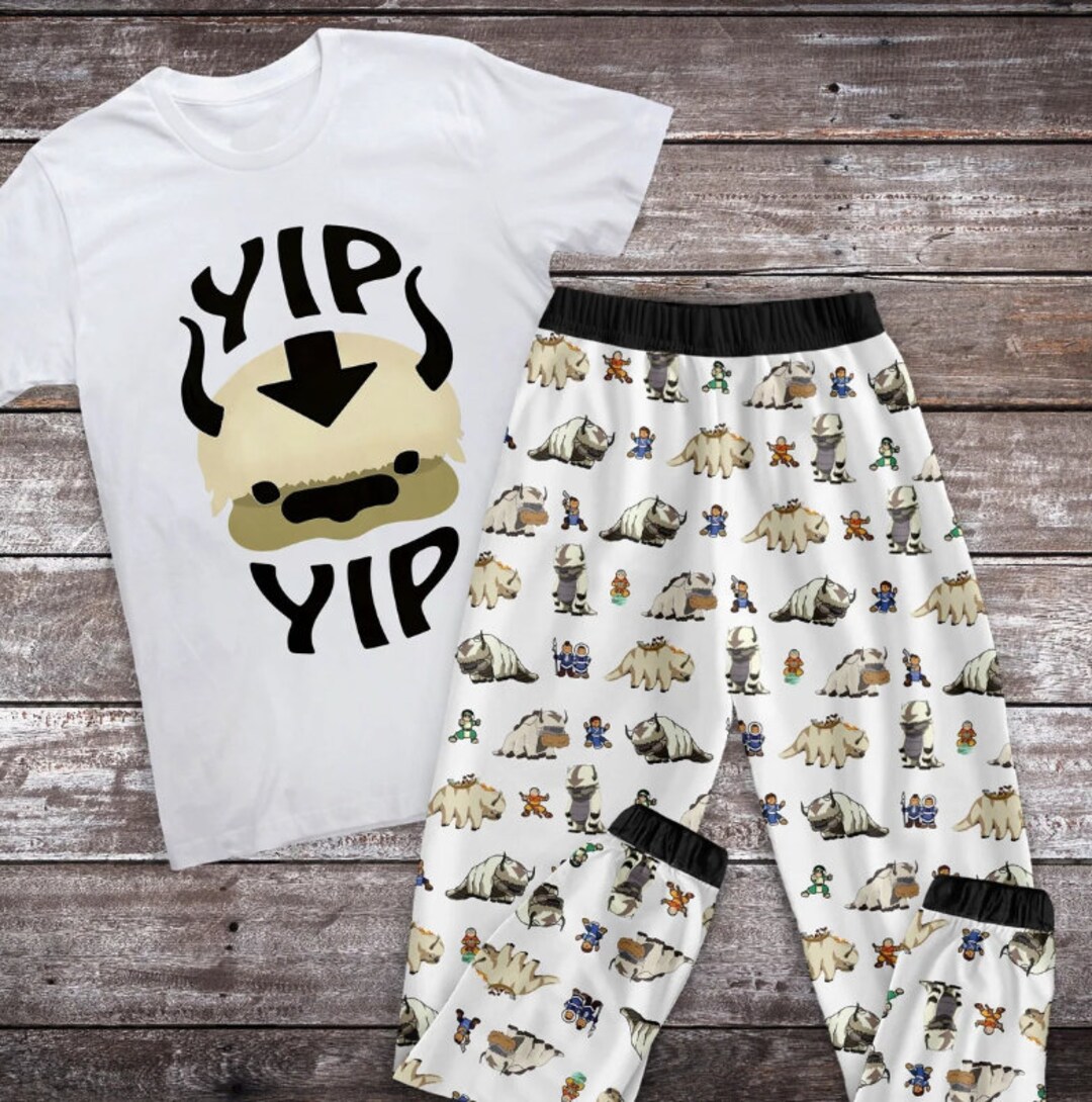 Appa Yip Yip Pajamas Set Appa Avatar Chrismtas Pjs Avatar - Etsy