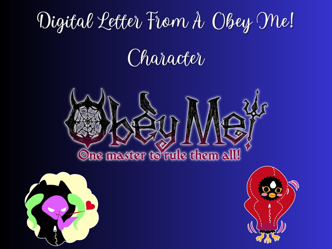 Personal Letter From an Obey Me! Character (digital!) - Etsy