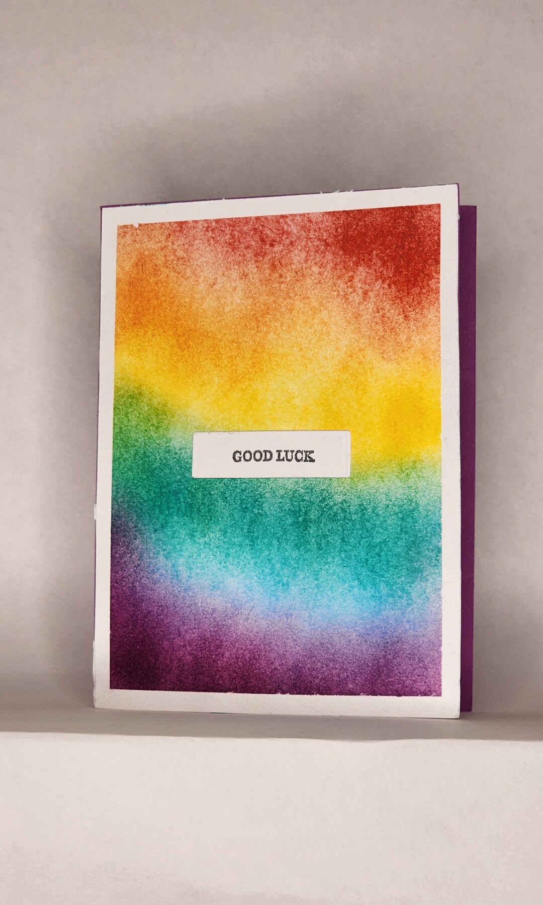 Rainbow Tie-dye Good Luck Greeting Card for Graduation College New Job ...