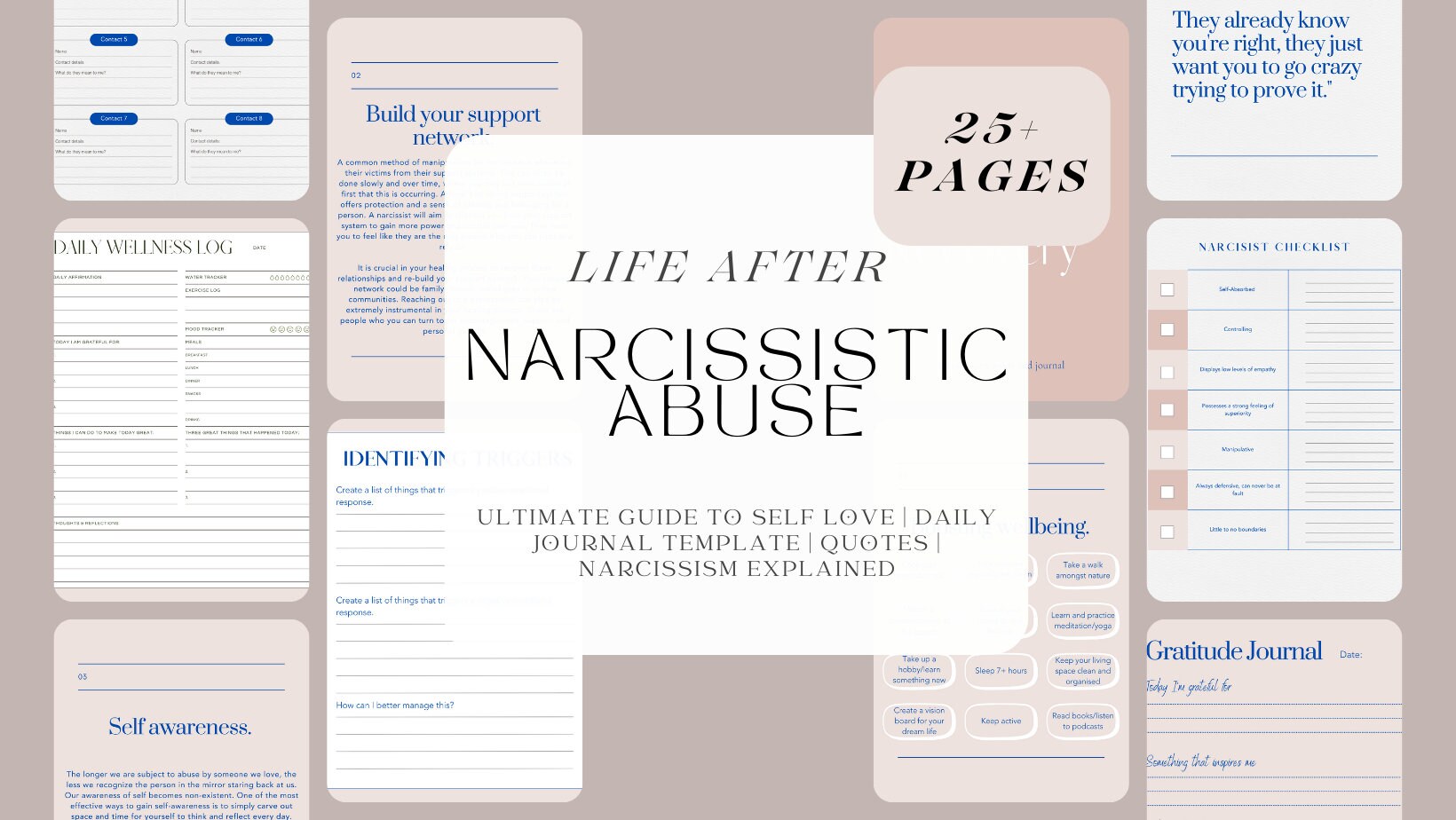 Narcissist Workbook | Narcissistic Abuse Recovery | Self Love SV | Heal From Emotional Abuse ...