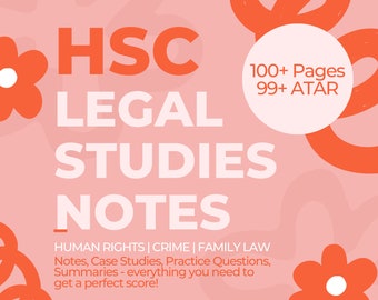 HSC Legal Studies Notes - Etsy