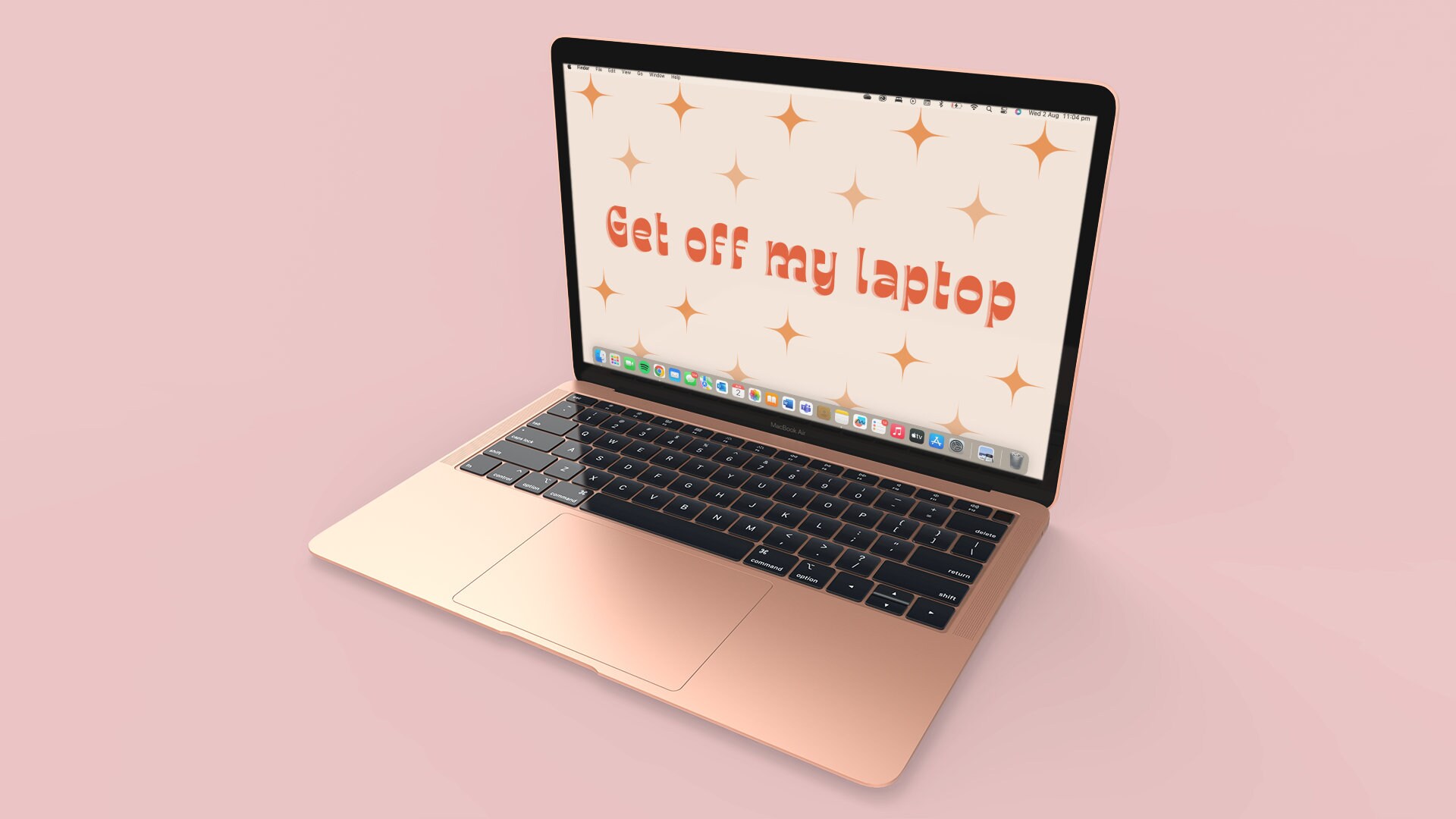 Retro Groovy Desktop Wallpaper 'get off My Laptop' - Instant Download ...