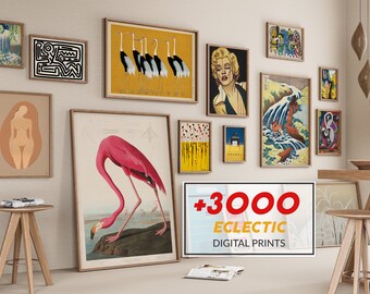 3000 Over, Eclectic Vintage Art Prints for Home Decor, Eclectic Gallery ...