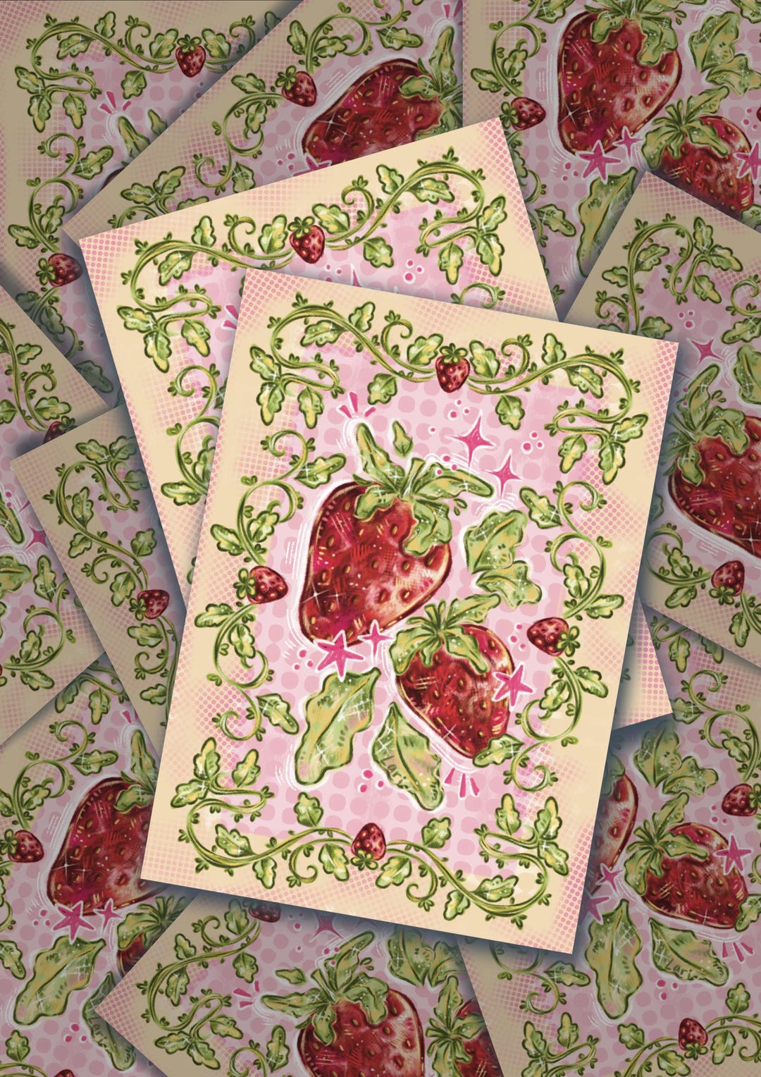 Strawberries Art Print - Etsy