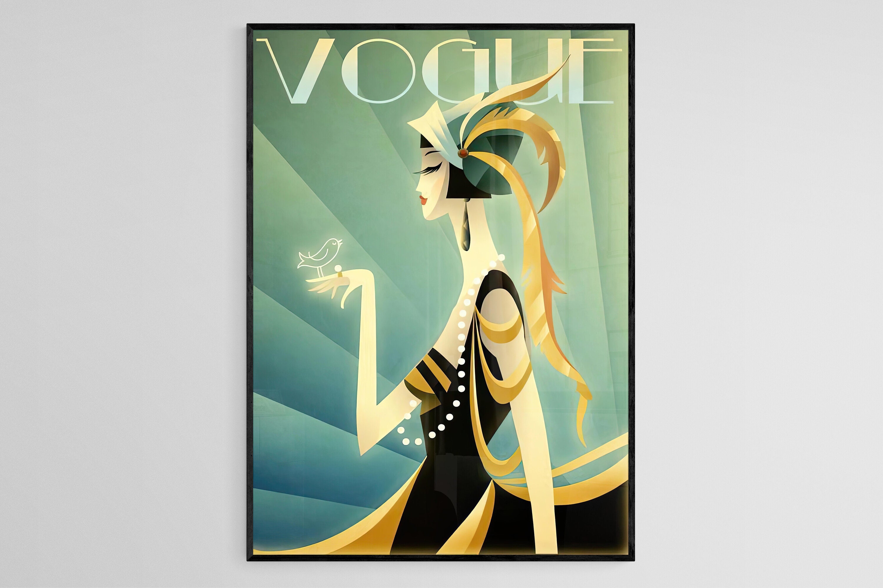 Vogue Vintage Poster, Vogue Retro Poster, Vintage Poster, Vintage Wall ...