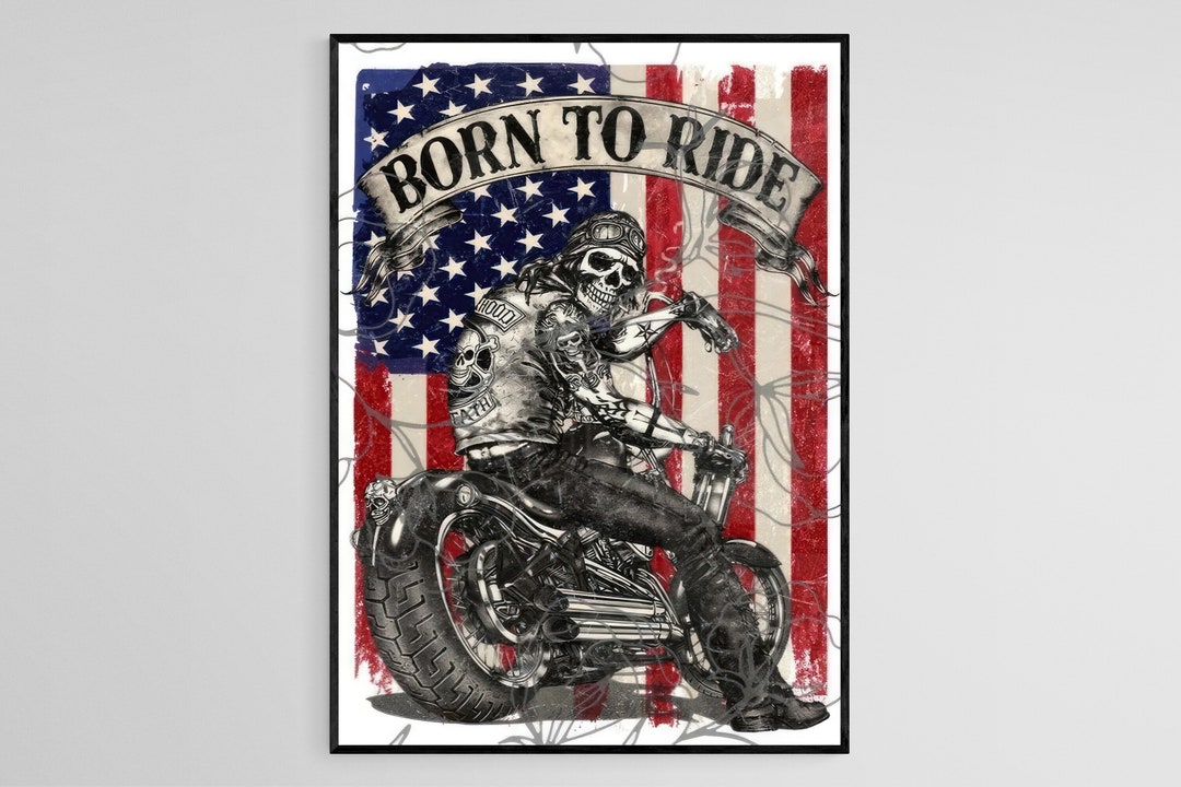 Born to Ride Poster, Moto Lover Poster, Biker Poster, Biker Wall Art ...