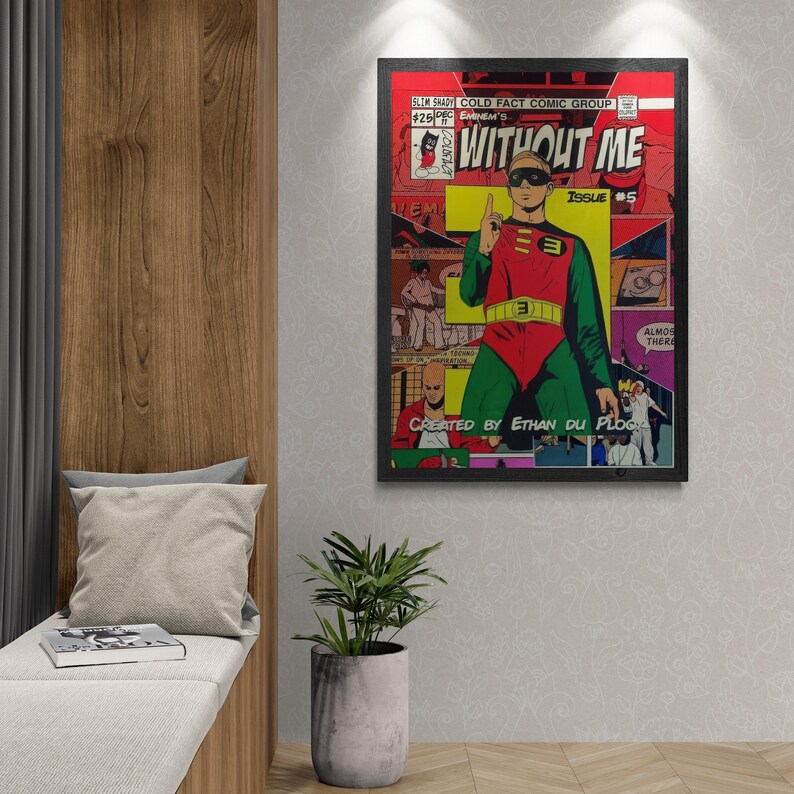Eminem Poster Eminem Comic Poster Eminem Superhero Poster - Etsy