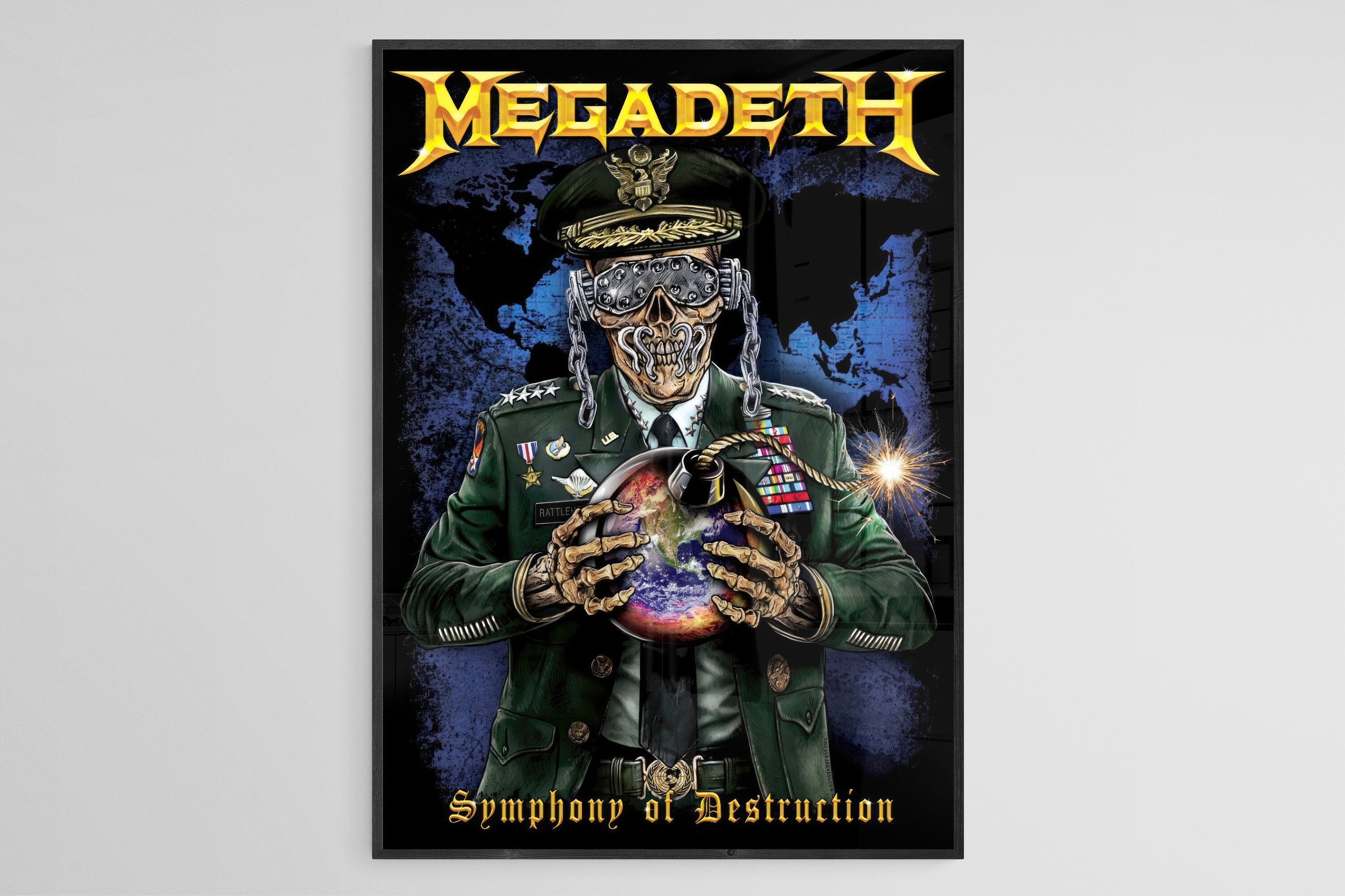 Megadeth Poster, Megadeth Fan Art, Trash Metal Music Poster, Home ...