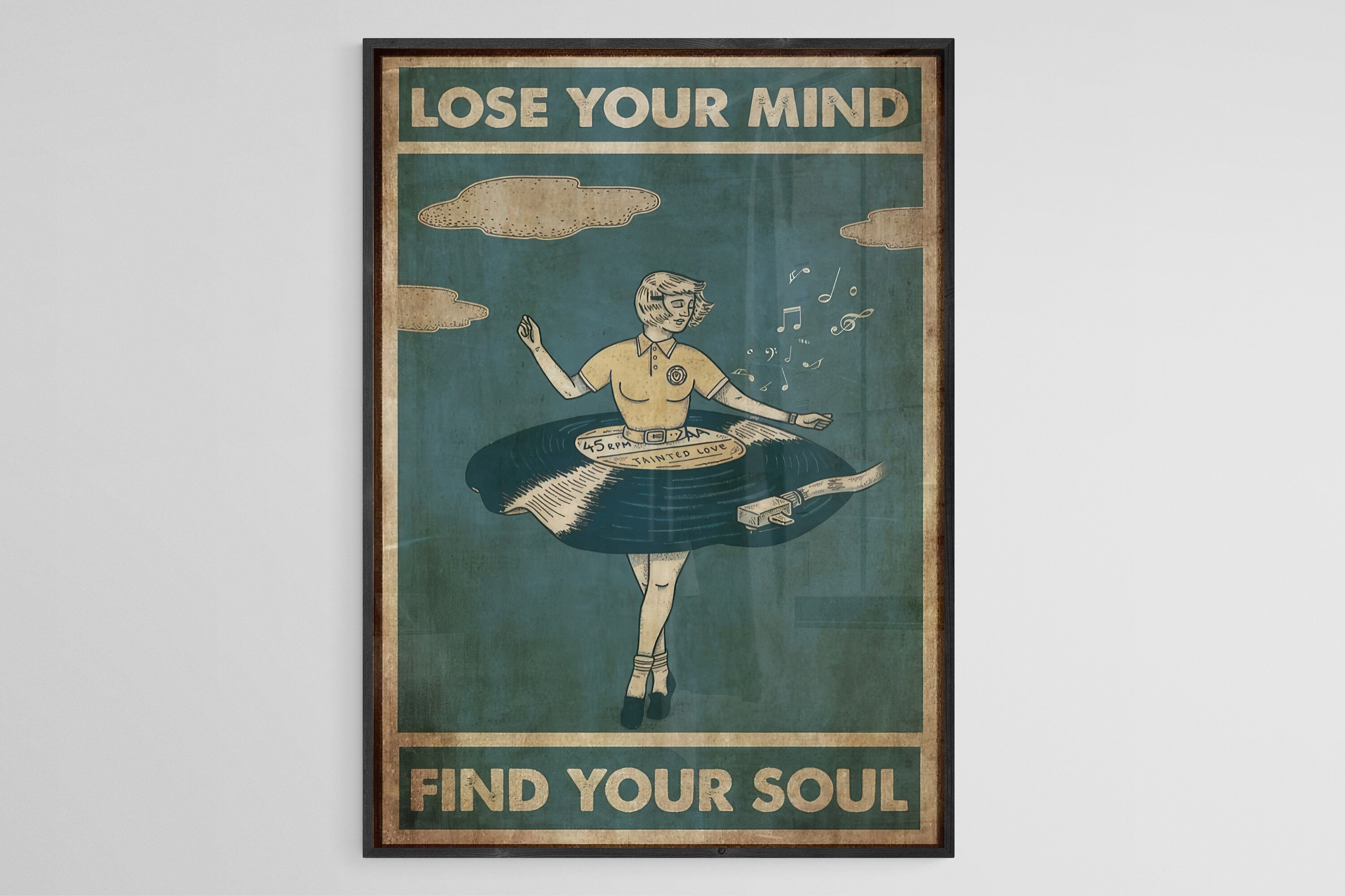 Vintage Poster, Vintage Looking Poster, Lose Your Mind Find Your Soul ...