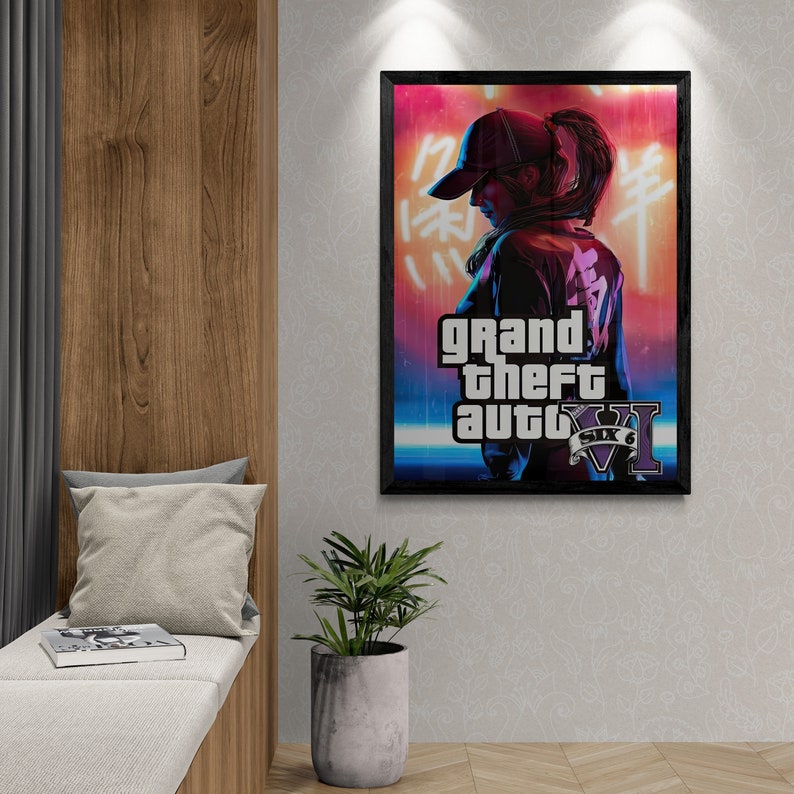 GTA VI, Grand Theft Auto VI Poster, Grand Theft Auto Vice City Poster ...