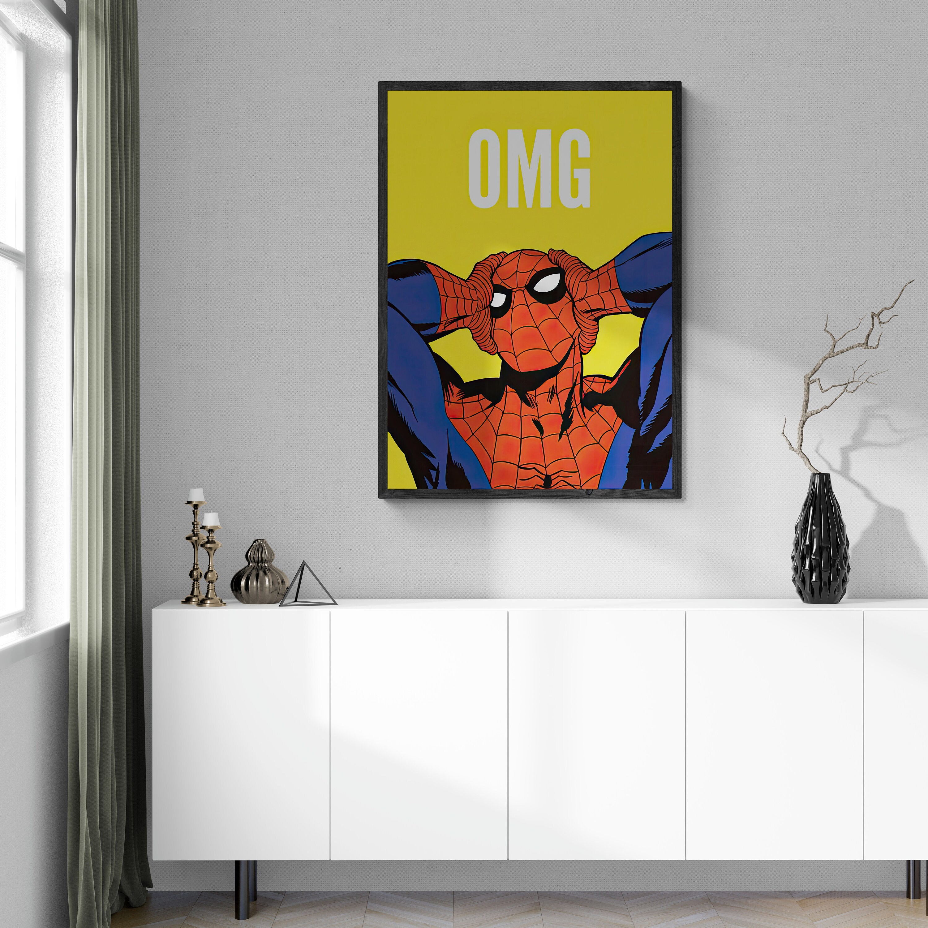 OMG Poster Spiderman Poster Comic Poster Comic Fan Art - Etsy