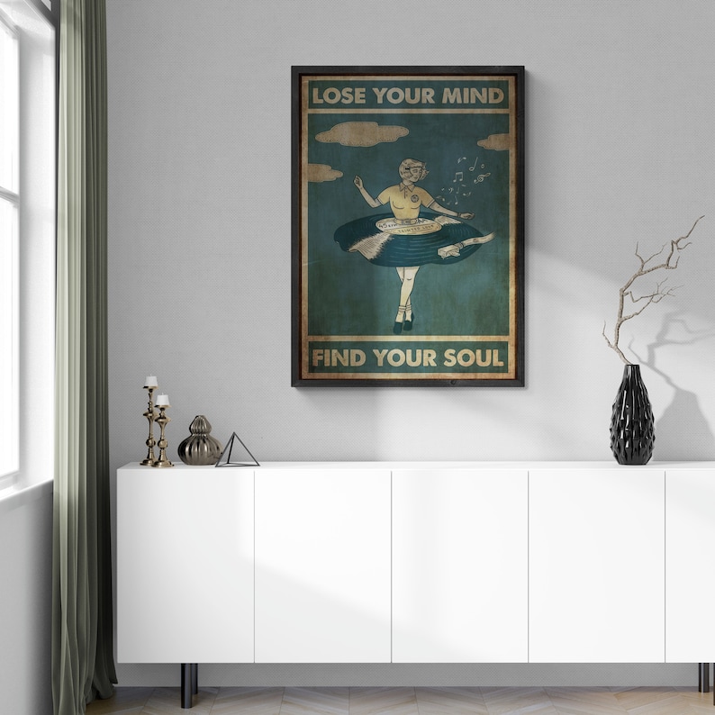 Vintage Poster, Vintage Looking Poster, Lose Your Mind Find Your Soul ...